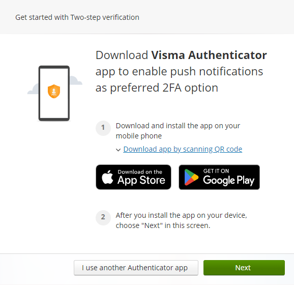 Oppsett av 2FA ved overgang til Visma Connect – PowerOffice Hjelpesenter