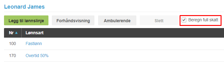 Lønnskjøring type Halv skatt – PowerOffice Hjelpesenter